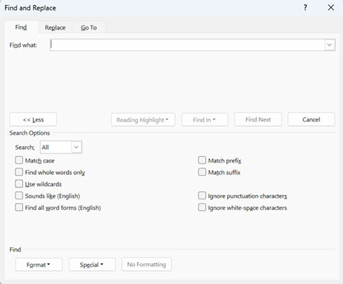 Taking a Look at Microsoft Word's Advanced Find Capabilities ...